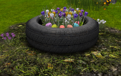 Second Life Marketplace - Easter Deko in Tire 1 with Crocus and eggs