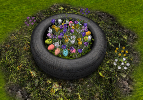 Second Life Marketplace - Easter Deko in Tire 1 with Crocus and eggs