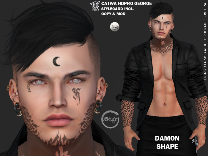 Second Life Marketplace - -Tivoli inc - Damon shape for CATWA HDPRO GEORGE