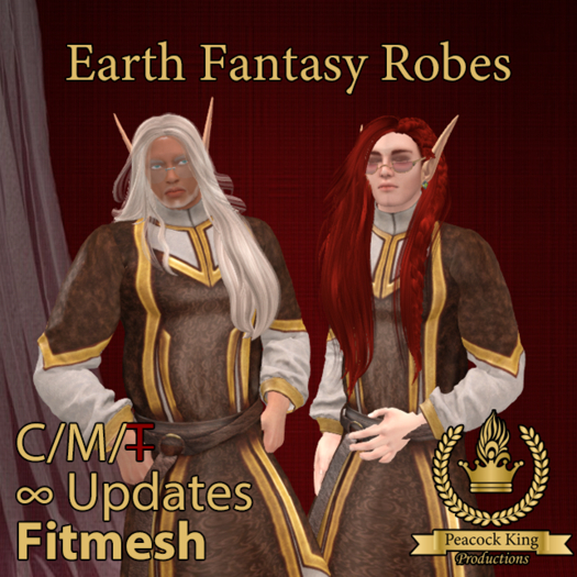 Second Life Marketplace - (PKP) Men's Fantasy Robe - Earth