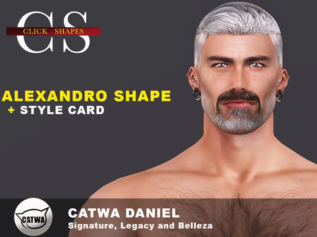 Second Life Marketplace - ALEXANDRO Male Shape for Catwa Daniel Head