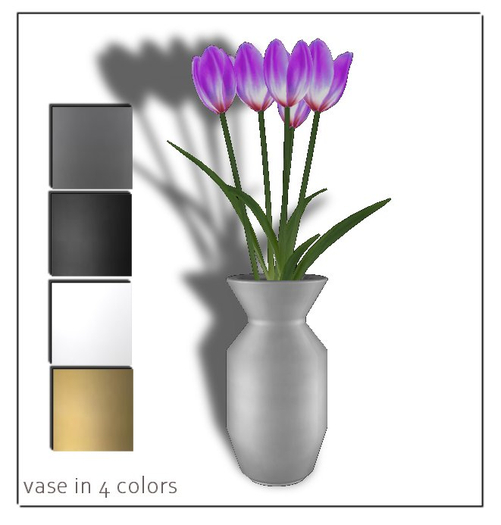 Second Life Marketplace - Purple Tulips in Vase
