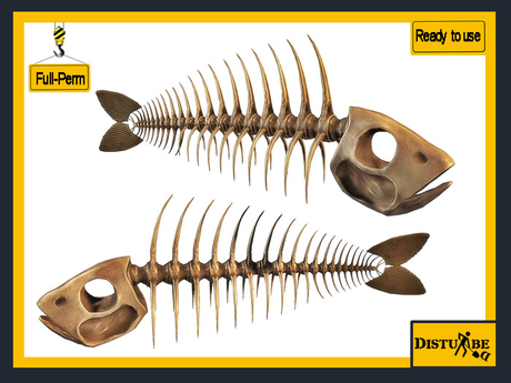 Second Life Marketplace - ::DisturbeD:: Fish Skeleton - FULL PERM MESH