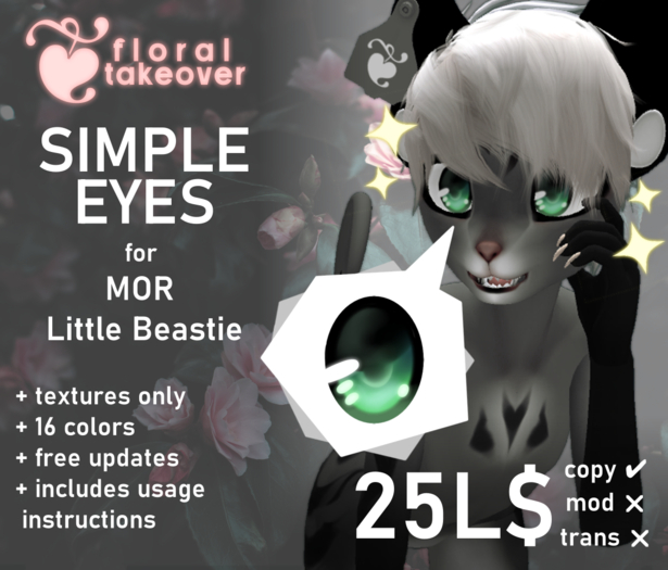 Second Life Marketplace - {ft} Simple Eyes for MOR Little Beastie
