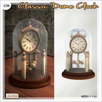 Second Life Marketplace - [V/W] Classic Dome Clock - Mesh decor