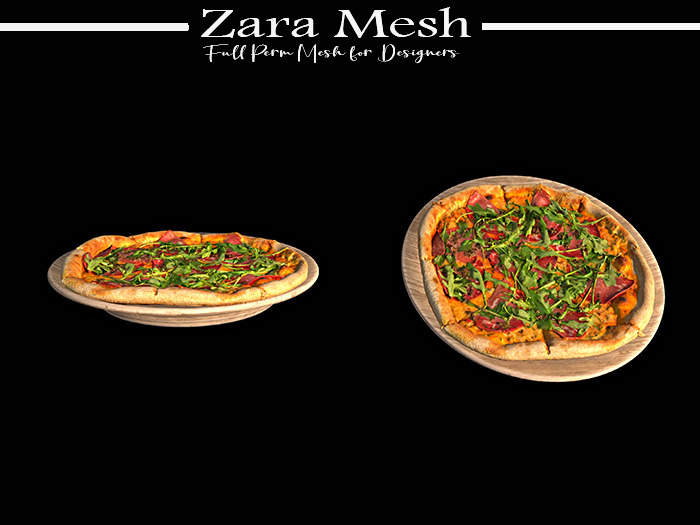 Second Life Marketplace - Zara Mesh - Food - Pizza - FULL PERM MESH - PROMO