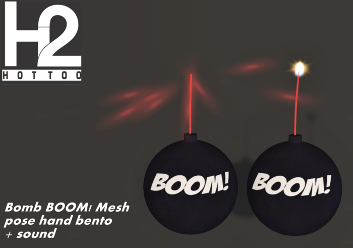 Second Life Marketplace - H2 - Bomb BOOM! Mesh pose hand bento + sound