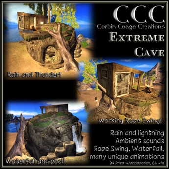 Second Life Marketplace - Extreme Cave Couples Cave / Tree House
