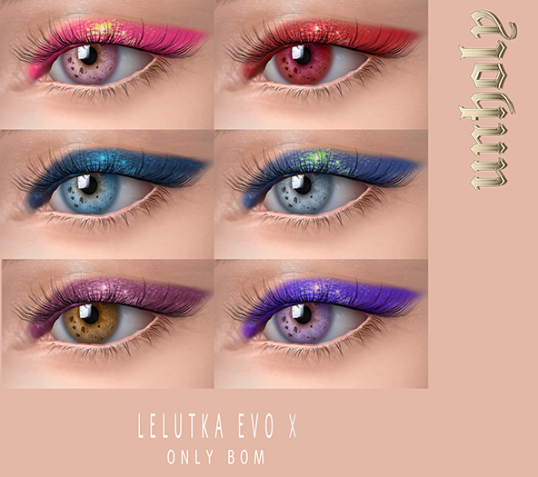 Second Life Marketplace - Unholy - colors eyeliner BOM only LELX