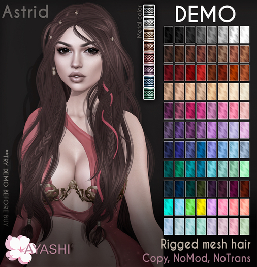 Second Life Marketplace - [^.^Ayashi^.^] Astrid hair-DEMO
