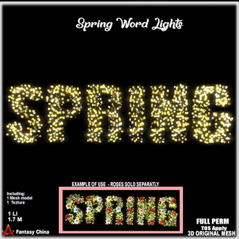 Second Life Marketplace - Full Perm Spring Word Lights