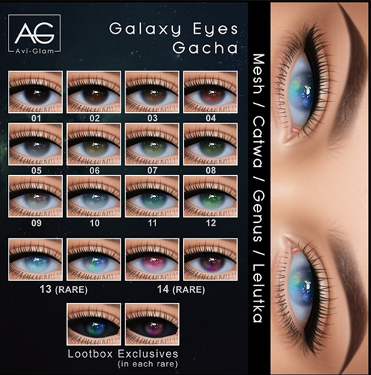 Second Life Marketplace - AG. Galaxy Eyes Gacha - Lelutka - 03