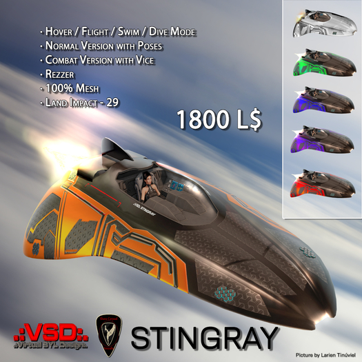 Second Life Marketplace - .:VSD:. Carpool Stingray - Box V 1.01