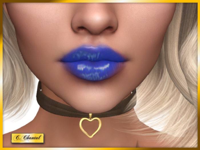 Second Life Marketplace - C.CHANTAL Kiss Me Gloss Lipstick BLUE [BoM]