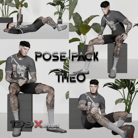 Second Life Marketplace - [X] Pose Pack Sit Male - Theo