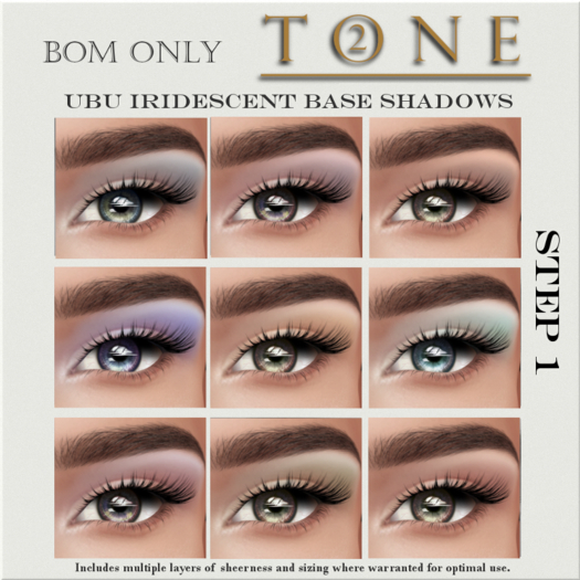 Second Life Marketplace - TONE 2 - BOMS UBU Iridescents Base Shadow (ADD)