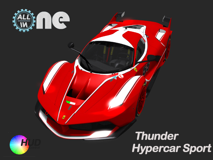 Second Life Marketplace - Thunder Hypercar Sport All in One Sports Car