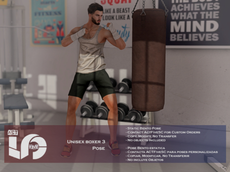 Second Life Marketplace - ACT5-617-Unisex Boxer 3 Pose BOXED