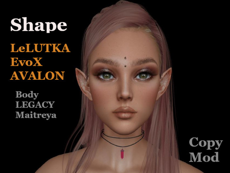 Second Life Marketplace - [keyD] Lelutka Evox AVALON head Shape Grace