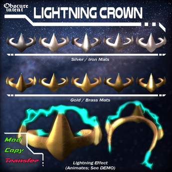 Second Life Marketplace - Lightning Crown (Animated)