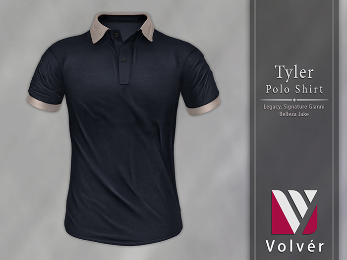 Second Life Marketplace - //Volver// Tyler Polo Shirt - Anchor