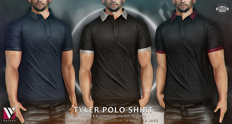 Second Life Marketplace - //Volver// Tyler Polo Shirt - DEMO
