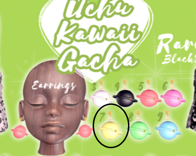 Second Life Marketplace - 7:RNK:Uchu Kawaii Gacha:Earrings(BOX)