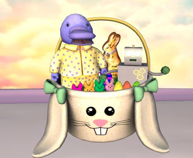 Second Life Marketplace - Platypus Robot Easter Basket Gift for Kids