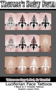 Second Life Marketplace - [TDF] Luciferian Face Tattoos