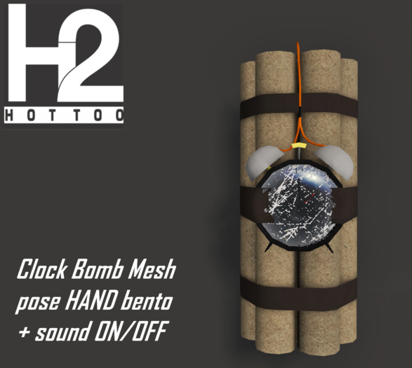 Second Life Marketplace - H2 - Clock Bomb Mesh pose HAND bento + sound ...