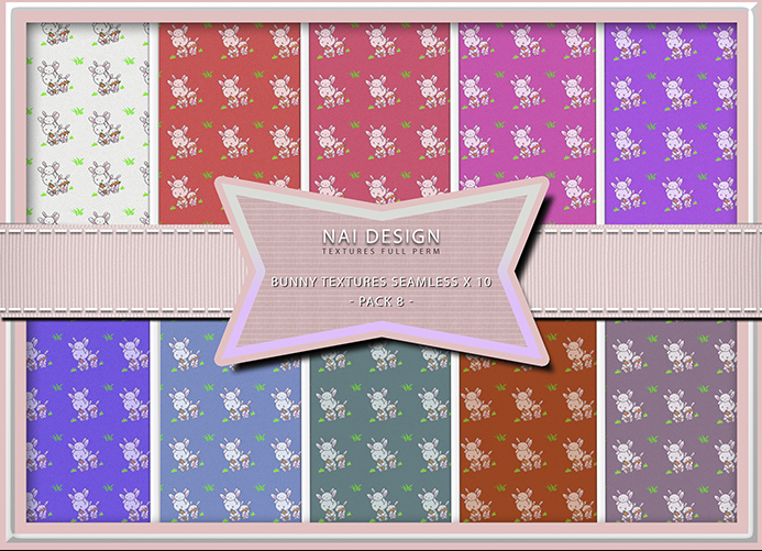 Second Life Marketplace - [[ NAI ]] Bunny Texture Pack 8 x10