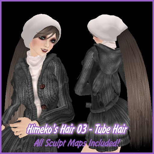 Second Life Marketplace - [FULL PERMS]Himeko's Hair 03 - Tube Hair