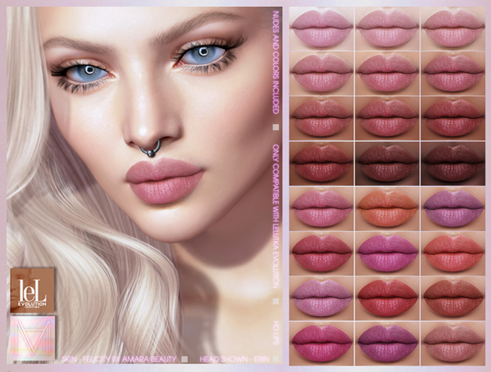 Second Life Marketplace - M I A R Y - Lilly HD Lipsticks (Lelutka ...