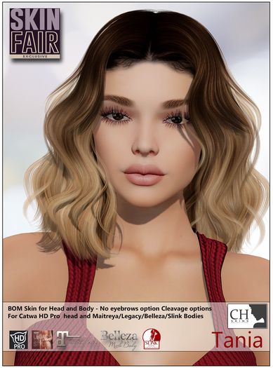 Second Life Marketplace - [CHSkins] TANIA Fat Pack SKIN for Catwa HD ...