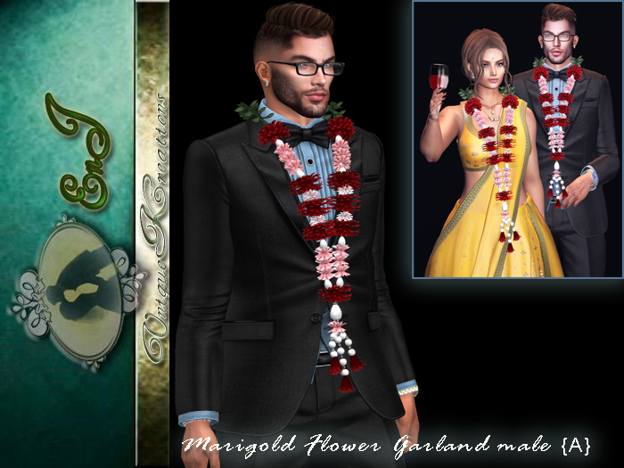 Second Life Marketplace - Marigold Flower Garland male {A}