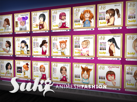 Second Life Marketplace - SUKI::Animesh Female Hair. Mathilda w/color hud