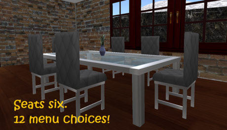 Second Life Marketplace - Dinkie Modern Dining Table
