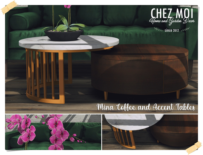 Second Life Marketplace - CHEZ MOI ♥ Mina Coffee Table