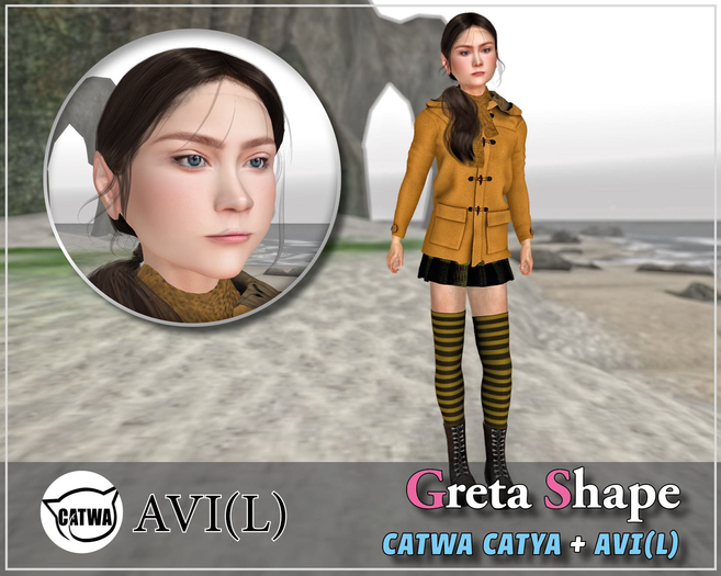 Second Life Marketplace - Greta shape + Style card - AVI{L} - Catwa catya