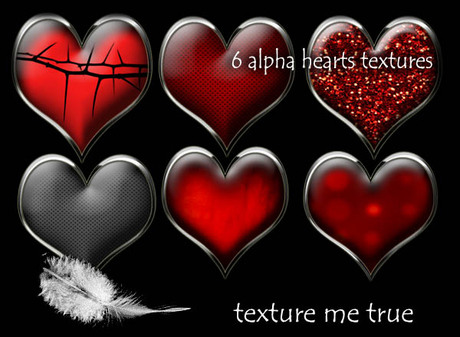 Second Life Marketplace - 6 alpha hearts