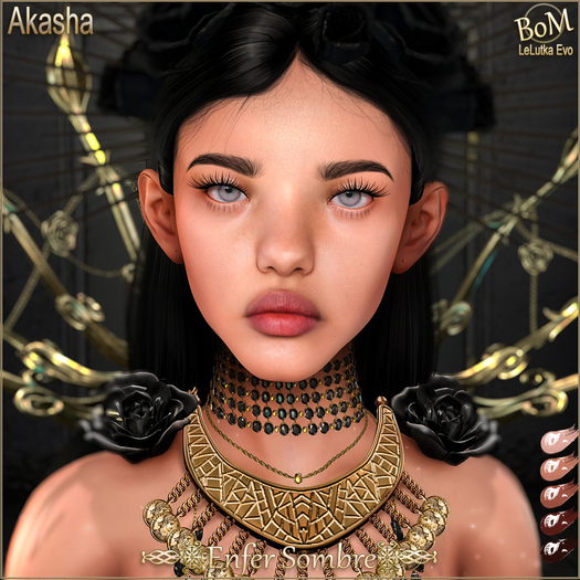 Second Life Marketplace - (Enfer Sombre*) Akasha skin and shape Demo