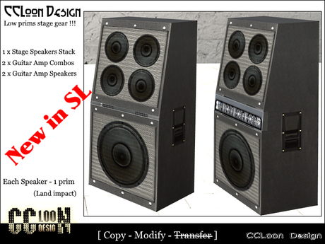 Second Life Marketplace - CCLoon Design - Stage Speakers SET CCL01