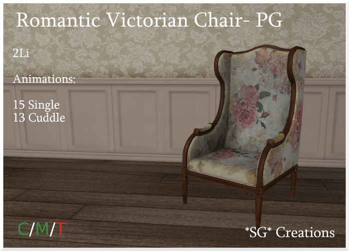Second Life Marketplace - *SG* Romantic Victorian Chair (PG)