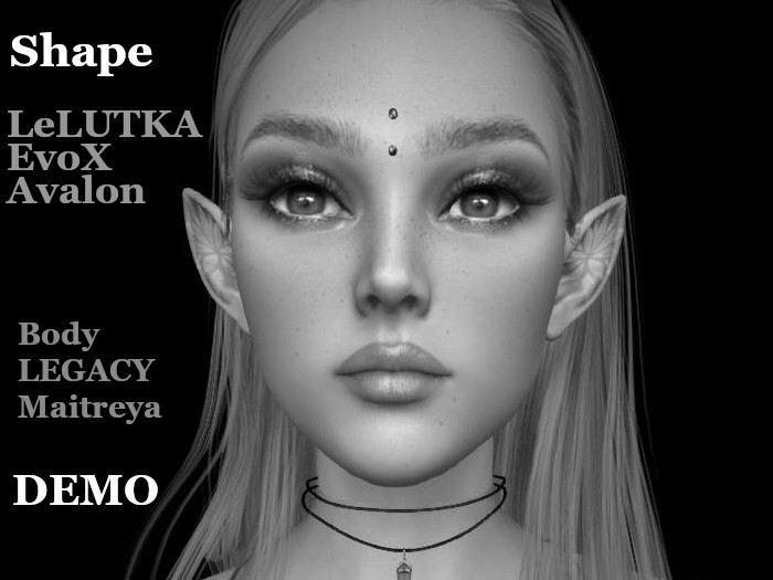 Second Life Marketplace - DEMO [keyD] Lelutka Evox AVALON head Shape Grace