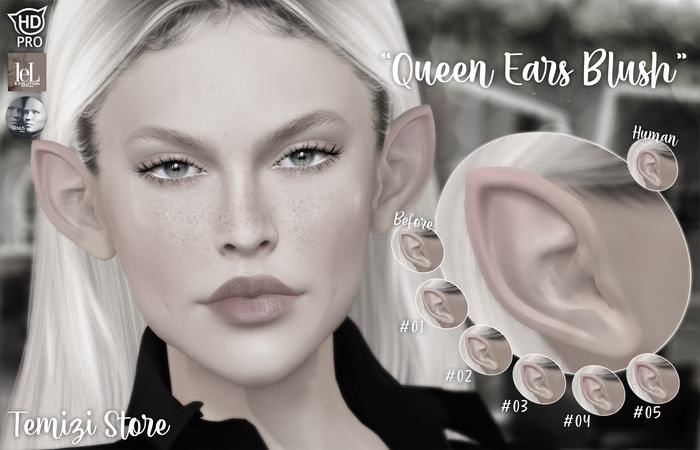 Second Life Marketplace - Temizi Store "Queen Ears Blush" - DEMO