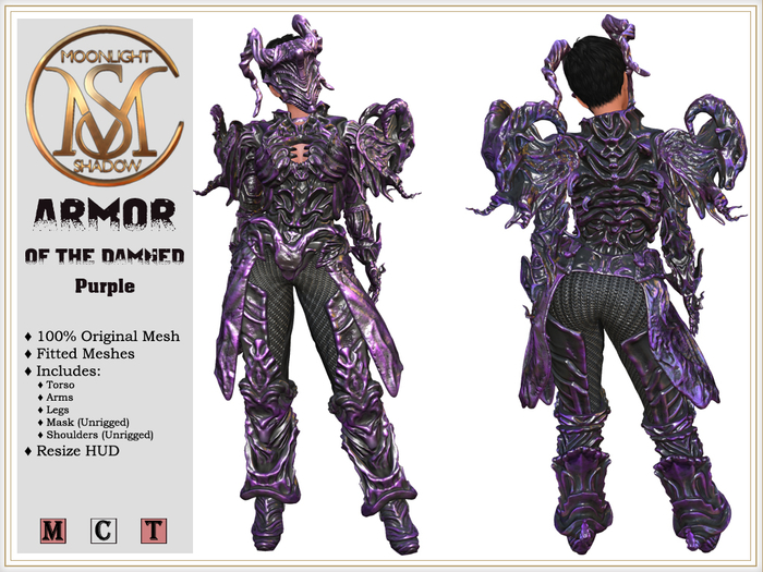Second Life Marketplace - [MoonSha] Armor of the Damned - Female ...