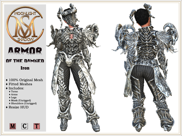 Second Life Marketplace - [MoonSha] Armor of the Damned - Female - Iron ...