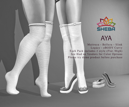 Second Life Marketplace - [Sheba] Aya Loafer w socks Demo