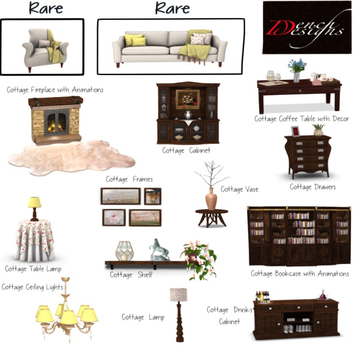 Second Life Marketplace - *Dench Designs* Gacha - Cottage Coffee Table