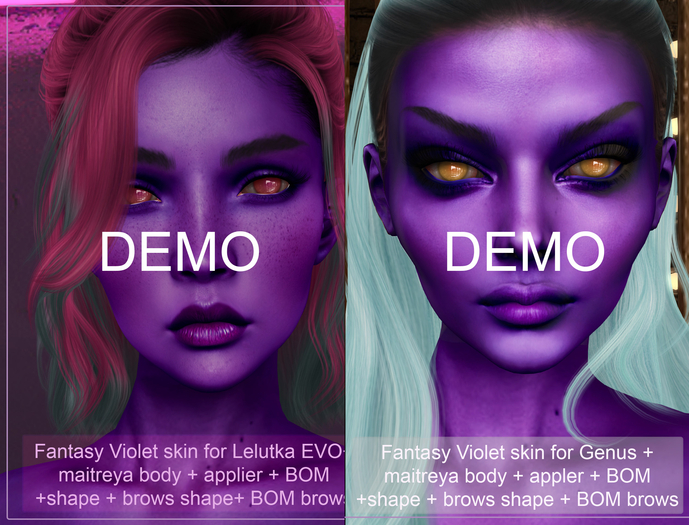 Second Life Marketplace - Tefnutta store Fantasy skin Lelutka EVO ...
